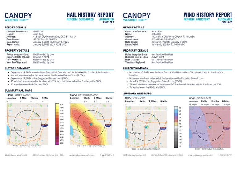 Hail Impact Predictions | Canopy Weather